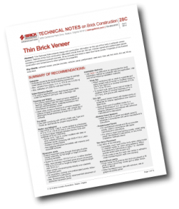 Thin Brick Technical Information - Pine Hall Brick