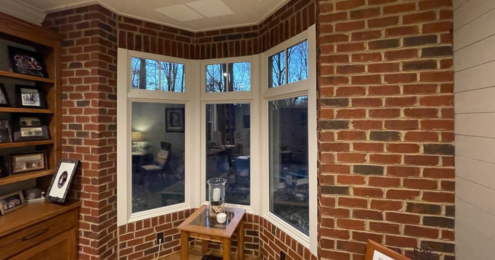 New home features Old Yorktown Oversized brick on the exterior, matched ...