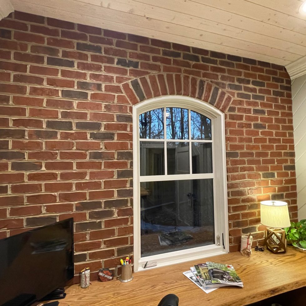 New home features Old Yorktown Oversized brick on the exterior, matched ...