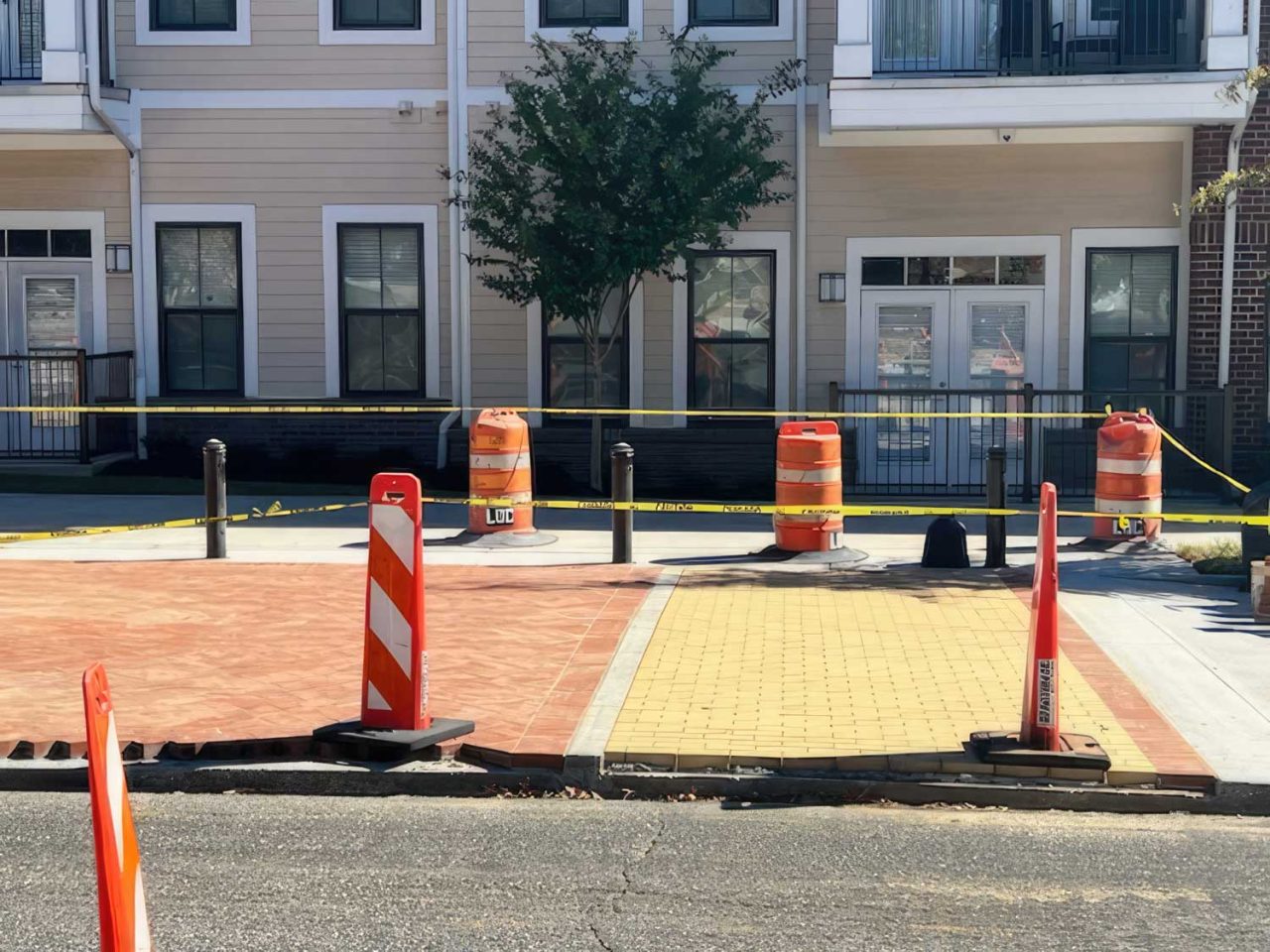 Clay pavers create attractive, functional speed tables in Lawrenceville ...